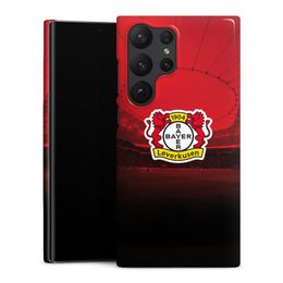 DeinDesign Galaxy S23 Ultra Handy Premium Case Smartphone Handyh&uuml;lle Schutzh&uuml;lle gl&auml;nzend Bayer 04 Leverkusen Official Licensed Product Stadium Premium Case