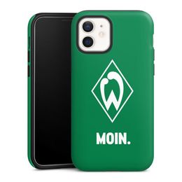 DeinDesign iPhone 12 mini Handy Panzer Handyh&uuml;lle robuste Outdoor H&uuml;lle Schutzh&uuml;lle matt Official Licensed Product Moin Sv Werder Bremen Tough Case