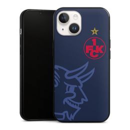 DeinDesign iPhone 14 Handy Slim Case extra d&uuml;nn Silikon Handyh&uuml;lle schwarz H&uuml;lle Logo 1. Fc Kaiserslautern 1. Fck Silikon Slim Case