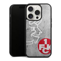 DeinDesign iPhone 15 Pro Handy Gallery Case Handyh&uuml;lle 9H Geh&auml;rtetes Glas R&uuml;ckseite H&uuml;lle 1. Fck Devil 1. Fc Kaiserslautern Gallery Case