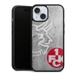 DeinDesign iPhone 15 Handy Gallery Case Handyh&uuml;lle 9H Geh&auml;rtetes Glas R&uuml;ckseite H&uuml;lle 1. Fck Devil 1. Fc Kaiserslautern Gallery Case