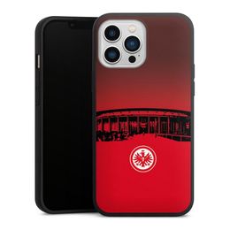 DeinDesign iPhone 13 Pro Max Handy Premium Silikon H&uuml;lle Handyh&uuml;lle schwarz Case Official Licensed Product Eintracht Frankfurt Stadium Silikon Premium Case