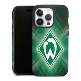 DeinDesign iPhone 14 Pro Handy Panzer Handyh&uuml;lle robuste Outdoor H&uuml;lle Schutzh&uuml;lle matt Sv Werder Bremen Coat Of Arms Official Licensed Product Tough Case