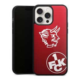 DeinDesign iPhone 15 Pro Max Handy Gallery Case Handyh&uuml;lle 9H Geh&auml;rtetes Glas R&uuml;ckseite H&uuml;lle Devil Official Licensed Product 1. Fc Kaiserslautern Gallery Case