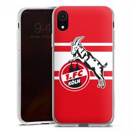 DeinDesign iPhone Xr Handy Silikon H&uuml;lle Case transparent Handyh&uuml;lle Official Licensed Product Coat Of Arms 1. Fc K&ouml;ln Silikon Case