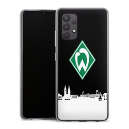 DeinDesign Galaxy A32 4G Handy Silikon H&uuml;lle Case transparent Handyh&uuml;lle Skyline Sv Werder Bremen Official Licensed Product Silikon Case
