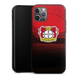 DeinDesign iPhone 12 Pro Handy Silikon H&uuml;lle Case schwarz Handyh&uuml;lle Bayer 04 Leverkusen Official Licensed Product Stadium