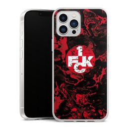 DeinDesign iPhone 13 Pro Max Handy Silikon H&uuml;lle Case transparent Handyh&uuml;lle 1. Fc Kaiserslautern 1. Fck Logo Silikon Case