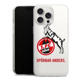 DeinDesign iPhone 15 Pro Max Handy Silikon H&uuml;lle Case transparent Handyh&uuml;lle Official Licensed Product Transparent 1. Fc K&ouml;ln Silikon Case