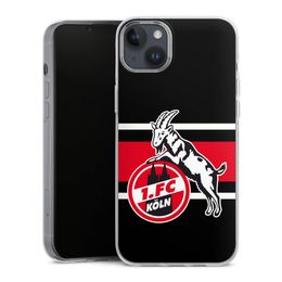 DeinDesign iPhone 14 Plus Handy Silikon H&uuml;lle Case transparent Handyh&uuml;lle Official Licensed Product 1. Fc K&ouml;ln Logo Silikon Case