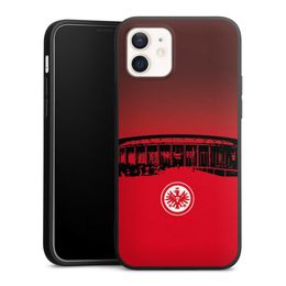 DeinDesign iPhone 12 Handy Premium Silikon H&uuml;lle Handyh&uuml;lle schwarz Case Official Licensed Product Eintracht Frankfurt Stadium Silikon Premium Case