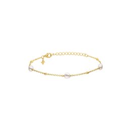 Nana Kay Armband Baroque Flair, mit schimmernden Süßwasserperlen, goldfarben|silberfarben