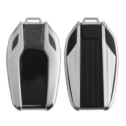 kwmobile Schlüsseltasche Hülle für BMW Display Key Autoschlüssel (1-tlg), Schlüsselhülle TPU Autoschlüssel Cover, silberfarben
