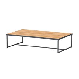 4Seasons Strada Beistelltisch Teak natur, 120 x 70 x 30 cm Alu Beine / /