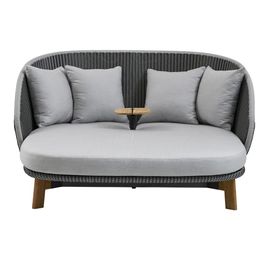 Cane-Line Peacock Daybed mit Tisch und inkl. Kissenset