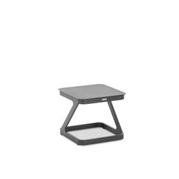 Niehoff Quattro Beistelltisch Aluminium 52x52 - 70x70 cm Grau/Grau Aluminium/Aluminium