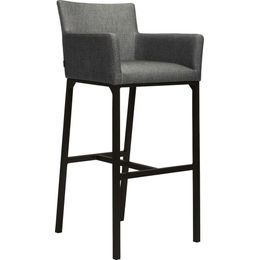 Stern Bar-Sessel Artus Aluminium schwarz matt Otdoorstoff Seidenschwarz Seidenschwarz/Schwarz Matt Aluminium/Outdoorstoff