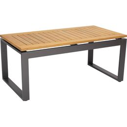 Stern Allround Beistelltisch Aluminium 110,5x60 cm Braun/Anthrazit Teak/Pulverbeschichtetes Aluminium