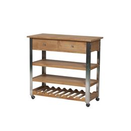 Diamond Garden Merlot Beistellwagen Edelstahl/Teak 96x45 cm / Teak/Edelstahl