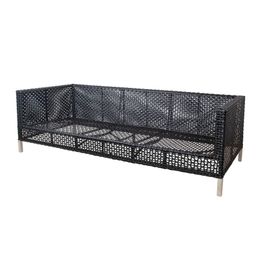 Cane-Line Connect 3-Sitzer Loungesofa Black/Anthracit