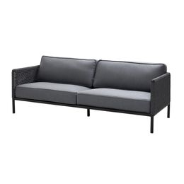 Cane-Line Encore 3-Sitzer Sofa inkl. Kissen Lava grey/Dark grey