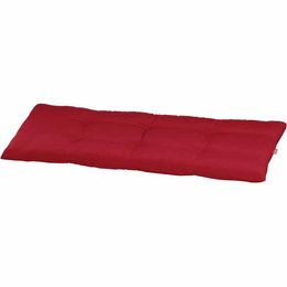 siena GARDEN Tessin Banksitzkissen Baumwolle/Polyester 110x42 cm Uni Rot