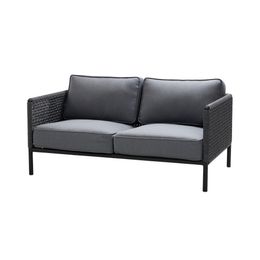 Cane-Line Encore 2-Sitzer Sofa inkl. Kissen Lava grey/Dark grey