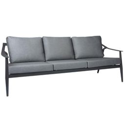 Stern Vanda Loungesofa 3-Sitzer Aluminium mit Kissen, versch. Farben