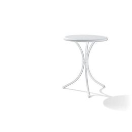 SIEGER Bistro-Tisch Stahl Weiß /Stahl