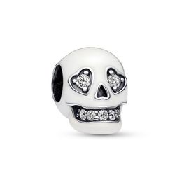 Pandora Charm-Einhänger Pandora Totenkopf Charm aus 925er Silber