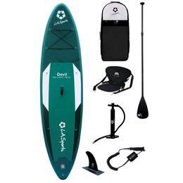 L.A. Sports Inflatable SUP-Board Devil 10.1” Set SUP mit Sitz Allround Stand-Up Paddle Board 330 cm