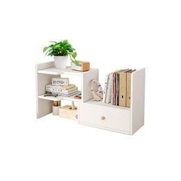 TWSOUL Bücherregal Schreibtisch-Bücherregal mit Schubladen