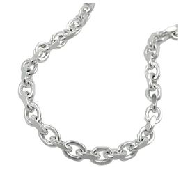 Schmuck Krone Silberkette Ankerkette Collier Kette Halskette diamantiert echtes 925 Silber 50cm Unisex