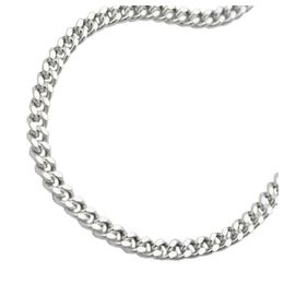 Schmuck Krone Silberkette Panzerkette Collier Halskette flach aus Silber 925 Echtsilber 70 cm Unisex