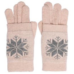 Caspar Strickhandschuhe GLV018 warme Damen Strick Handschuhe mit Eiskristall Dekor