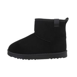 Ital-Design Damen Snowboots Freizeit Snowboots Flach Flache Stiefeletten in Schwarz