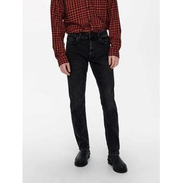 Only & Sons ONLY & SONS Regular-fit-Jeans Regular Fit Jeans Straight Denim Stretch Pants ONSWEFT (1-tlg) 3975 in Schwarz