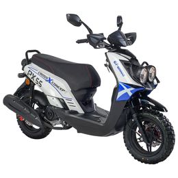 Motorroller Gt Union "PX 55 Cross-Concept" & Mofas blau (weiß, blau, schwarz) Motorroller