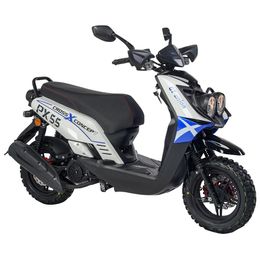 Motorroller Gt Union "PX 55 Cross-Concept" & Mofas blau (weiß, blau, schwarz) Motorroller