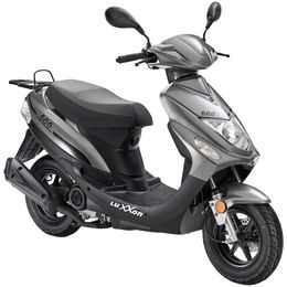 Motorroller Luxxon "ECO" & Mofas silberfarben (silberfarben, schwarz) Motorroller
