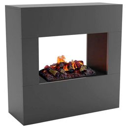 Glow Fire Elektrokamin »Goethe«, Wasserdampfkamin mit 3D Feuer mit integriertem Knistereffekt, grau