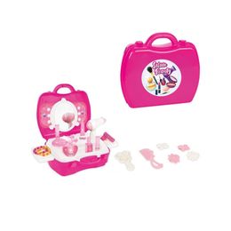 Pilsan Kinderspielzeug Kosmetikkoffer 03562 Föhn Kamm Parfum Armband Nagellack rosa