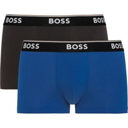 BOSS Pants kurz, 2er-Pack, Logo-Bund, für Herren, blau, S