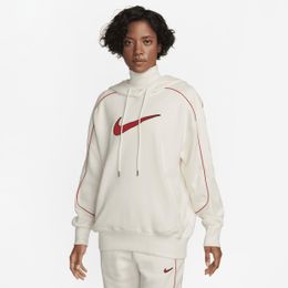 Nike Sportswear Oversize-Fleece-Hoodie für Damen - Weiß