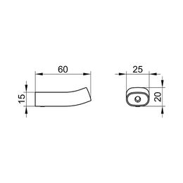 KEUCO Handtuchhaken Edition 400 11514, verchromt, 60 mm 11514010000