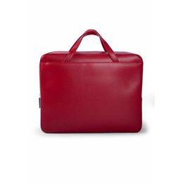 Gretchen Laptoptasche Crocus Laptop Bag, aus italienischem Rindsleder, rot