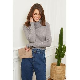 Soft Cashmere Rollkragenpullover in Grau - 34/36