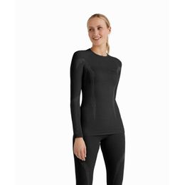 Falke Wool-Tech Funktionsshirt, wärmend, geruchshemmend, für Damen, schwarz, M