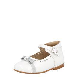 CLARYS Ballerina 'BOTA' M&auml;dchen Gr&ouml;&szlig;e 24 silber / wei&szlig;