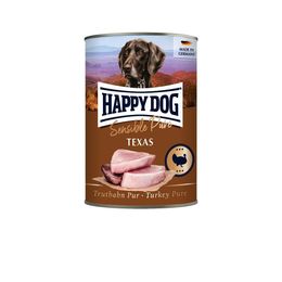 12 x 400g Dose Happy Dog Texas Truthahn Pur getreidefrei 100% tierisches Protein